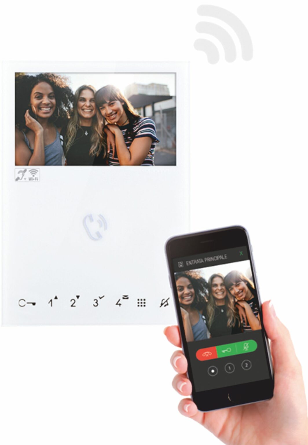 VIDEOCITOFONO MINI VIVAVOCE WI-FI 2 FILI - COE 6741W - Elmax ...