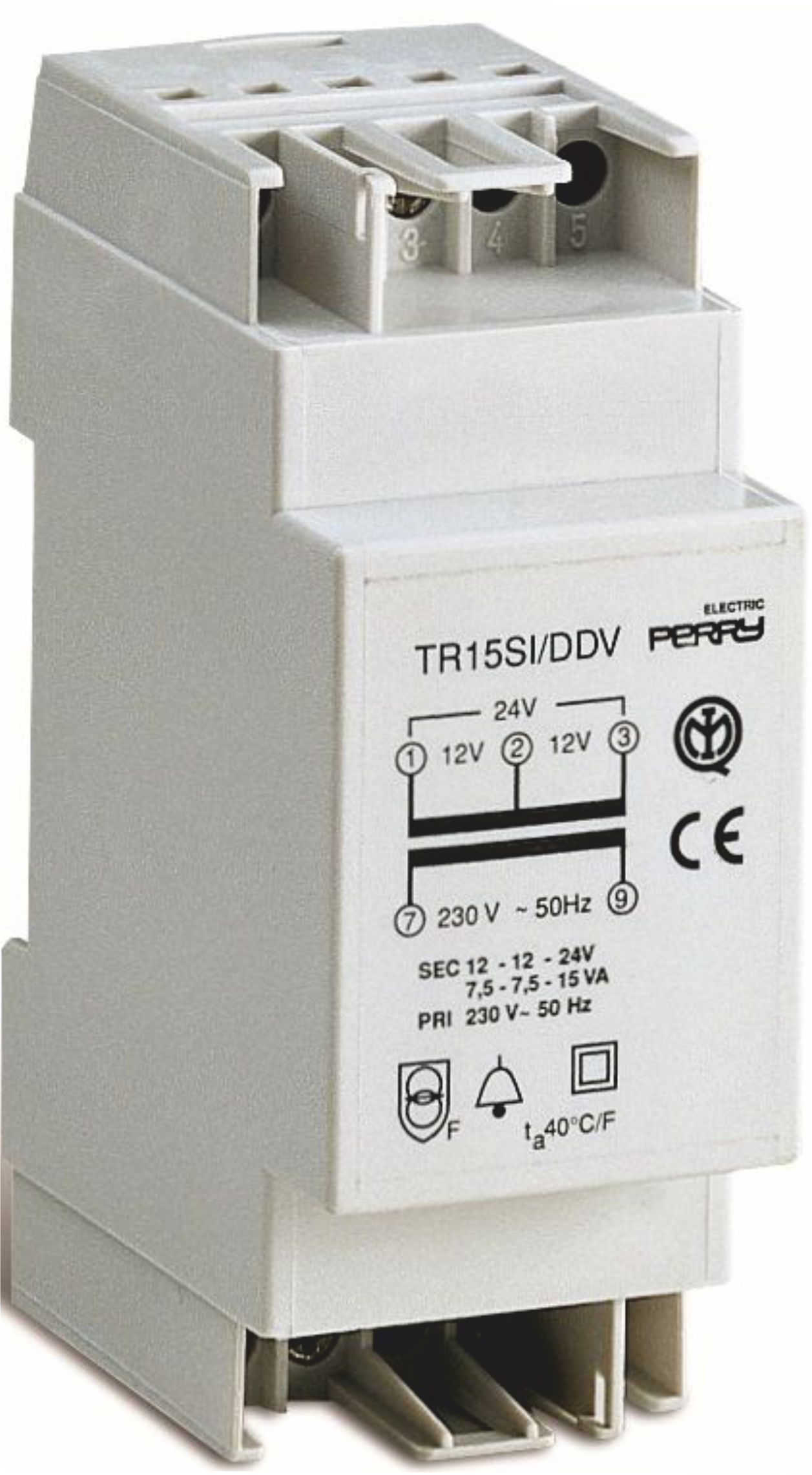 Trasformatore modulare 15VA 230 12-12-24V - PER 1TDTR015/DDV - Elmax ...